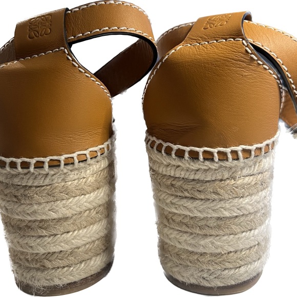 Loewe | Shoes | Loewe Gate 75 Platform Wedge Espadrille Sandals Saddle ...